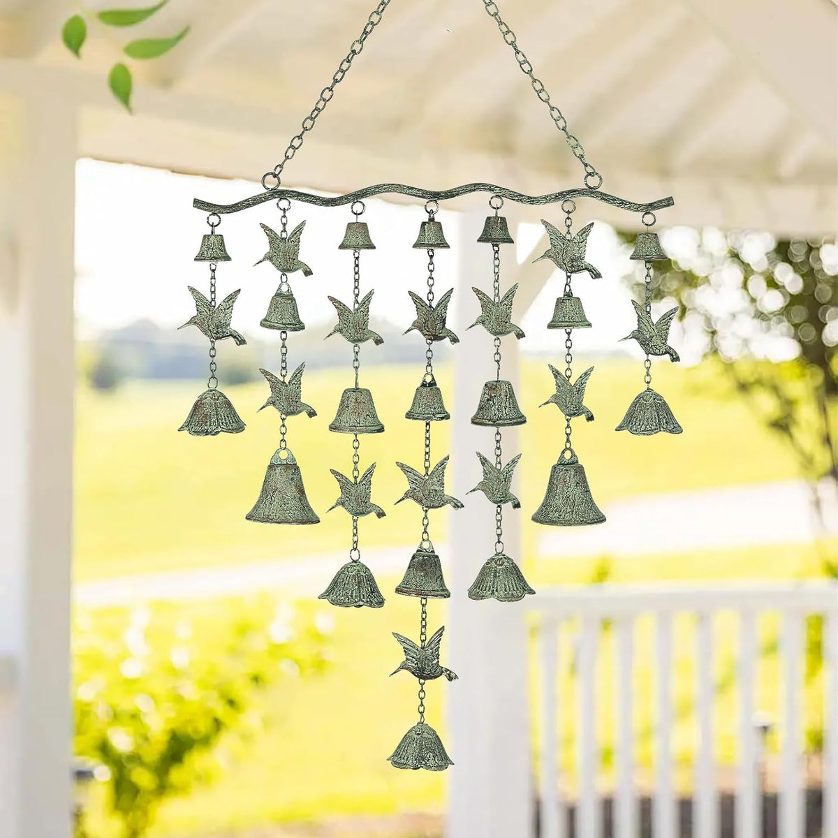 Hummingbird Wind Chimes with Wrought Iron Bells – We Love Hummingbirds