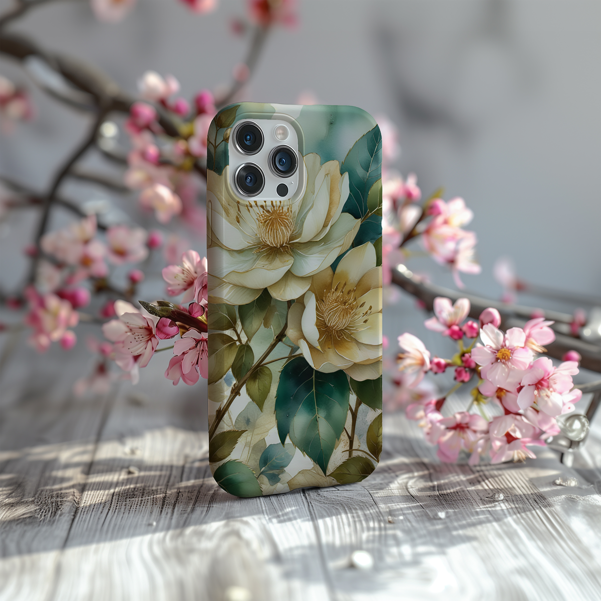 Elegant Botanical Garden Flower Phone Case for iPhone & Samsung – We ...