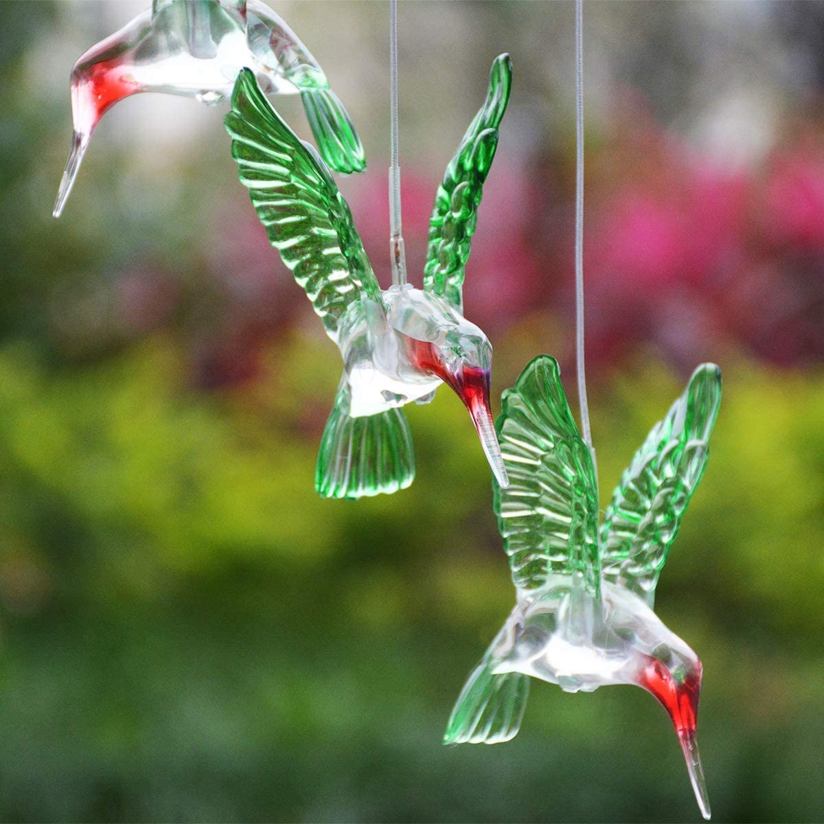 Color Changing Solar Mobile Hummingbird Wind Chime – We Love Hummingbirds
