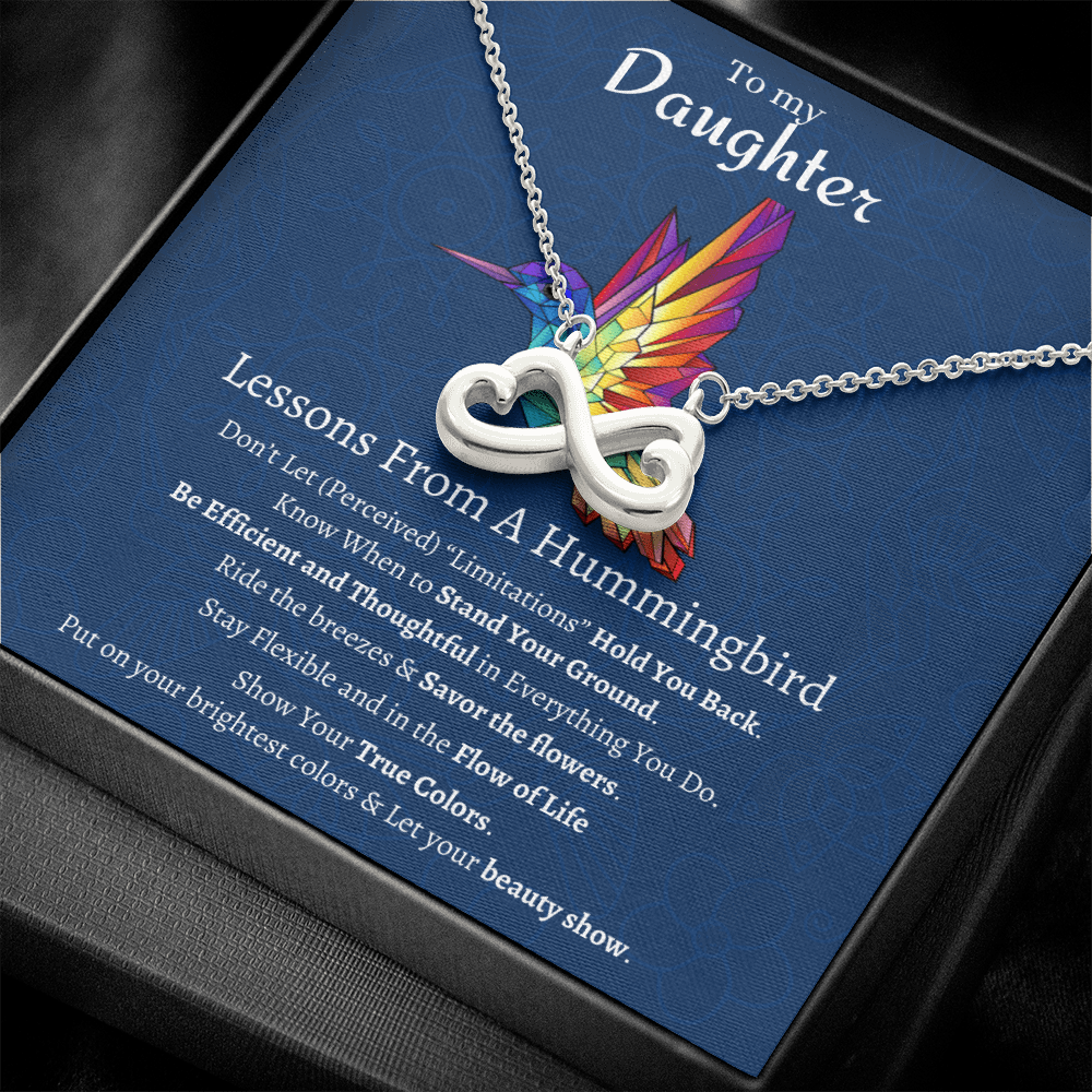 Daughter Infinity Heart Lessons From a Hummingbird Necklace – We Love ...