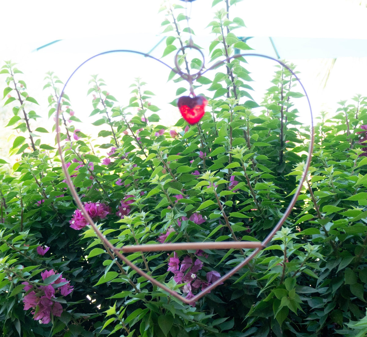 Heart Shaped Hummingbird Swing in Copper – We Love Hummingbirds